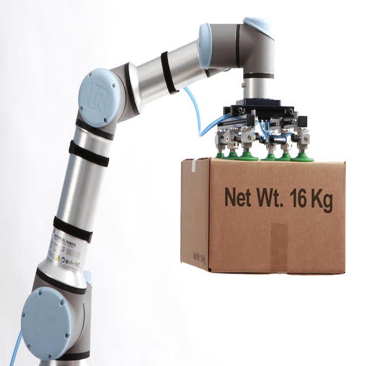 Carga útil universal 16kg del robot UR10 con las cajas de la selección y del lugar del agarrador ...