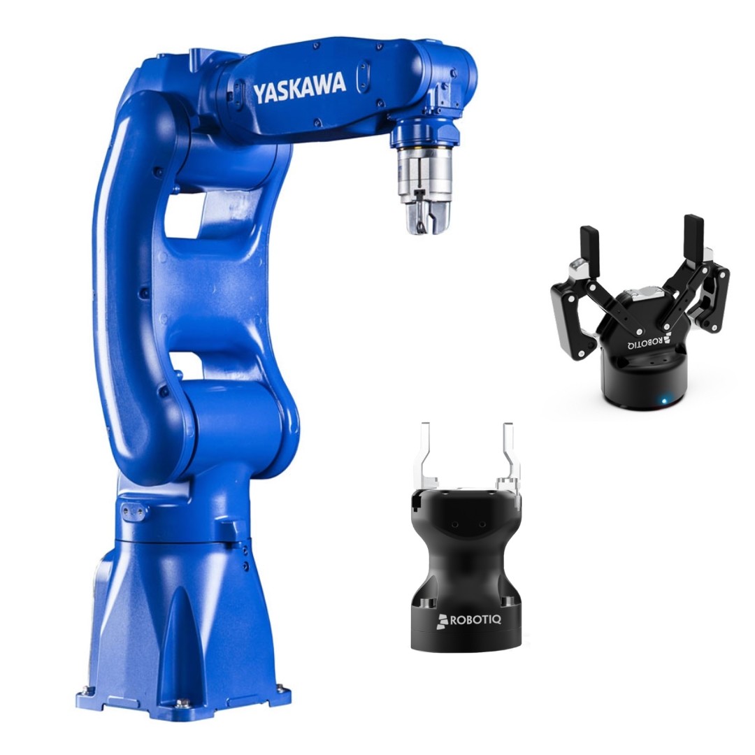 Robot de YASKAWA con el agarrador adaptante 2F-85 y 2F-140 del ...