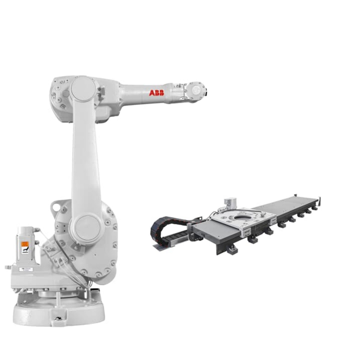 6 Ejes ABB IRB 1600 Brazo robótico industrial con controlador IRC5 y agarre para manejo de ...