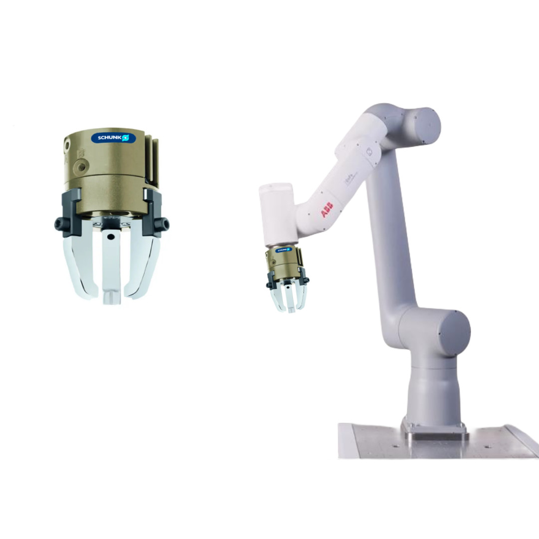 Robot colaborativo flexible de ABB con agarre robótico de Rouchu para ...