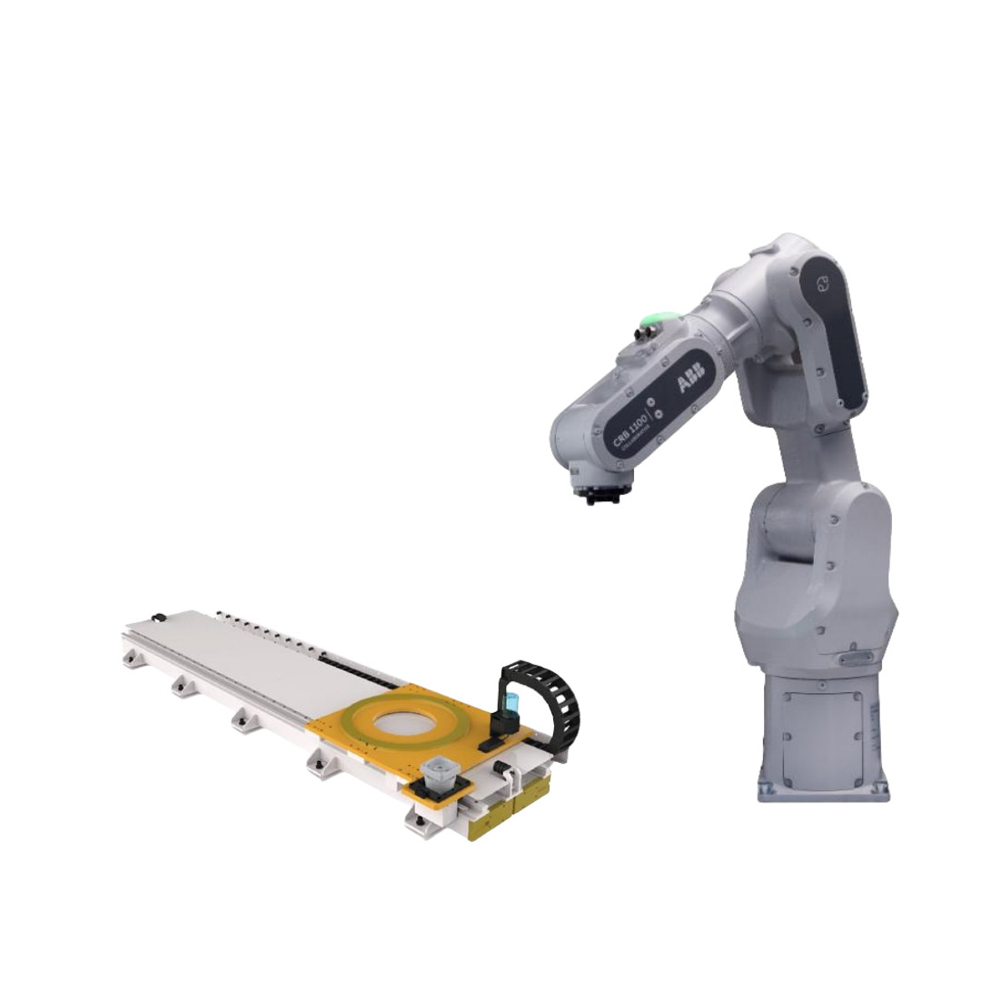 6 Ejes ABB CRB 1100 -4/0.475 Brazo robótico con rieles de guía y ...